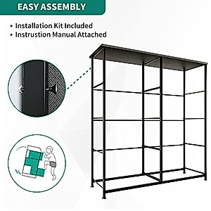 YITAHOME Fabric Dresser for Bedroom, Tall Storage Dresser with 8 Drawers, Black Dresser & Chest of Drawers, Storage Drawer Organizer for Closet, Bedroom, Living Room(Black Grey)