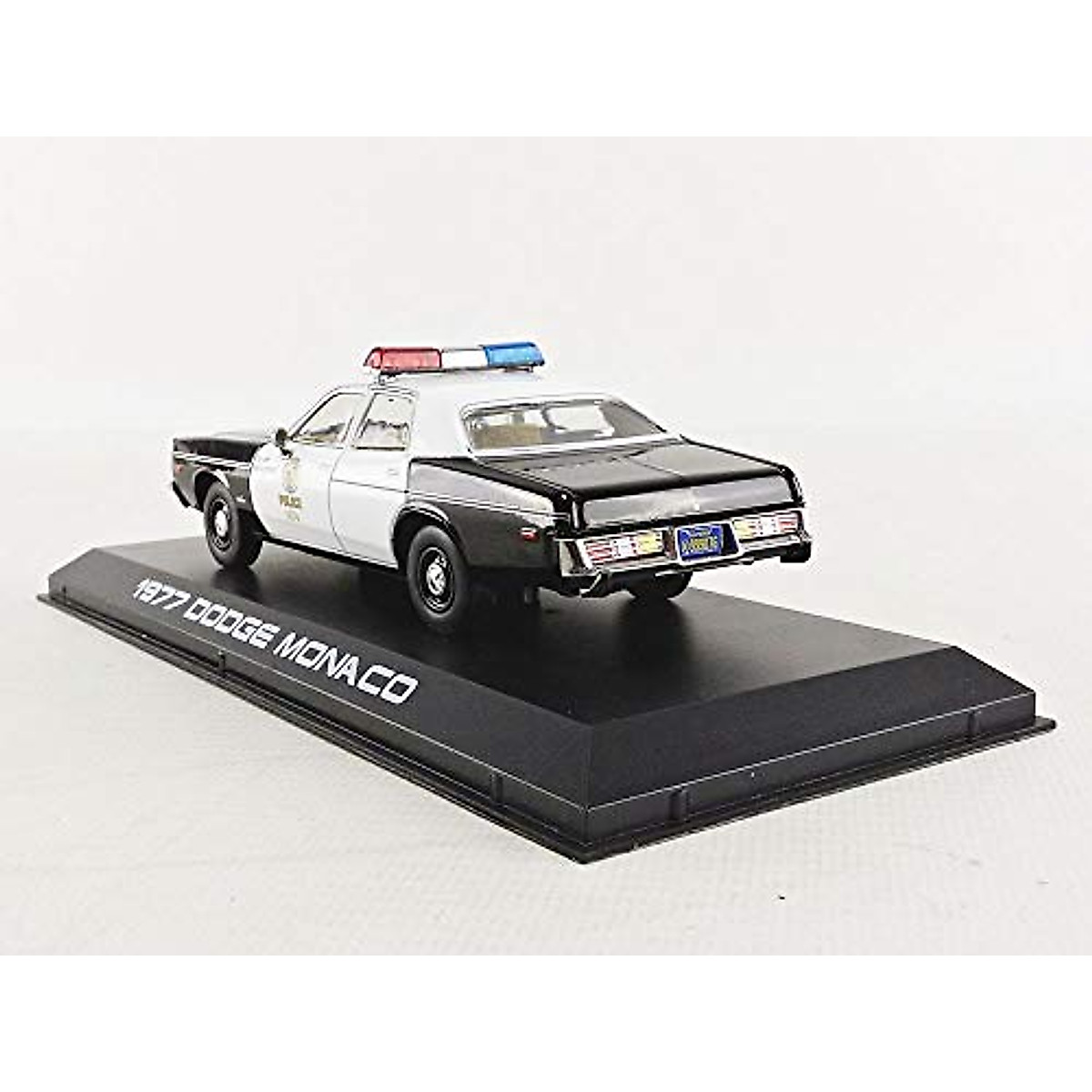 Greenlight 1977 Dodge Monaco Metropolitan Police The Terminator (1984) Movie 1/43 Die-cast Model Car 86534, Black/White