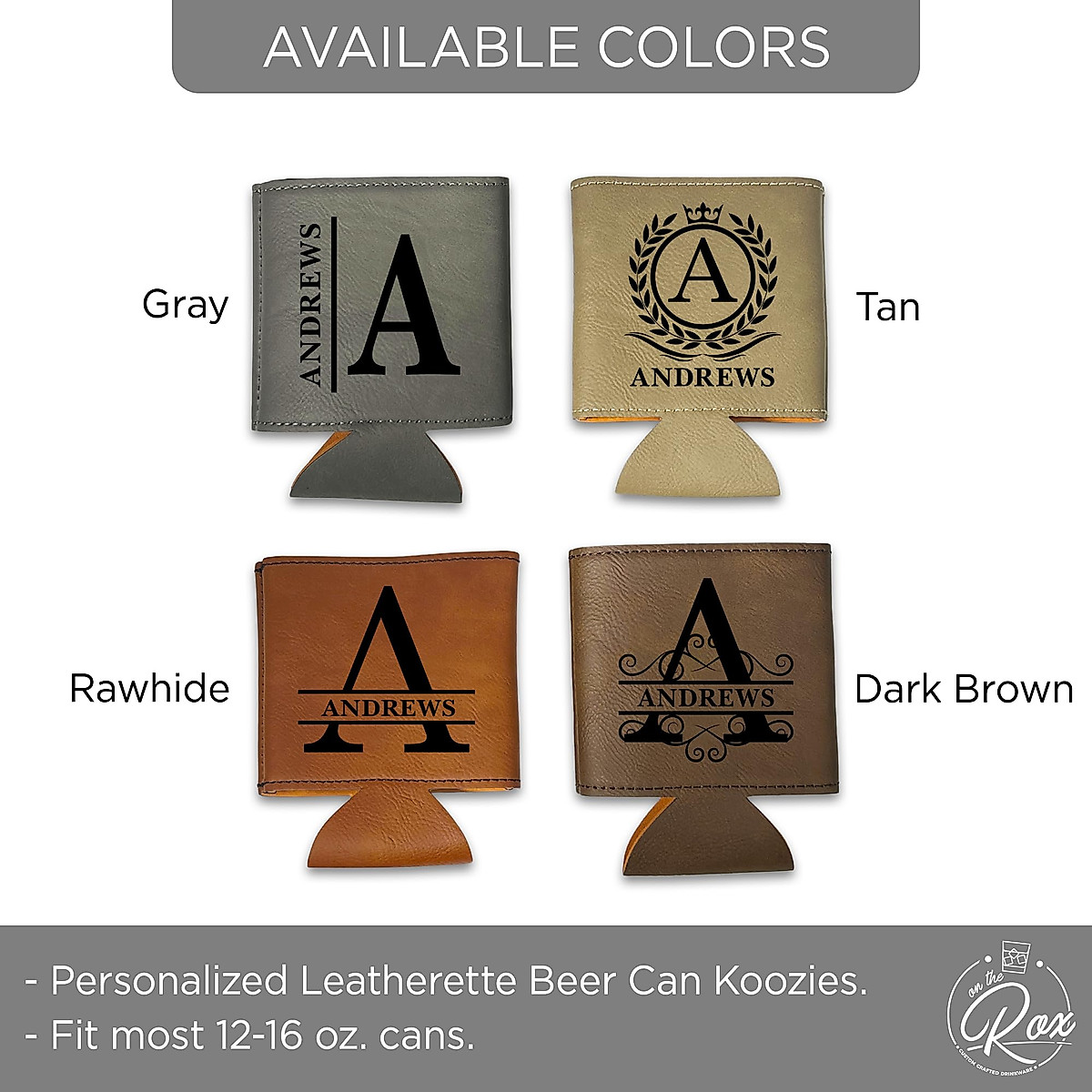 Personalized Can Cooler- Custom Name Monogram Gift - Personalized Can Cooler For Him - Custom Beer Can Sleeve - Beer Can Holder - Personalized Birthday, Anniversary, Father’s Day Gift