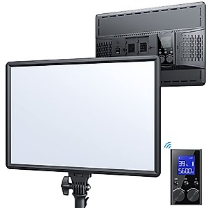 RALENO 45W Led Video Light,18'' Continuous Output Lighting with 2.4G Remote,CRI97 Brightness Bi-Color 3200-5600K Adjustment on Camera Light,Led Panel Light for Game/YouTube/Zoom/Photography/Studio