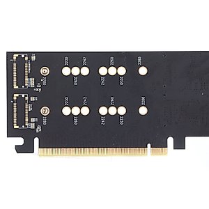 Nvme Pcie Card, Pcie Nvme Adapter NVME Two‑Plate Design 3.0 X16 Great Workmanship Environmentally Durable for Computer for Desktop for Replacement for PC