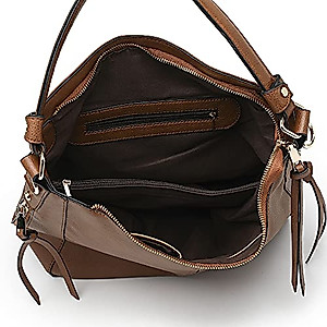 Hobo Bags for women Shoulder Bags Ladies Soft Vegan Leather Purses Handbags Tote Fashion Designer Work Bags Woman Satchel (New Brown)