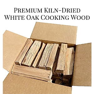 Clean Cut Firewood Co. Pizza Oven Wood 6 Inch Mini-Splits - Kiln Dried White Oak - For Portable Wood-Fired Pizza Ovens and Smokers - 1 Box 550 Cubic Inches