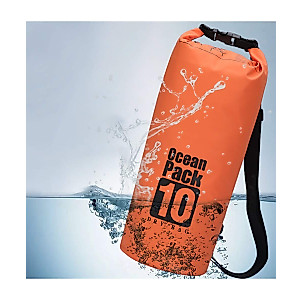 Bycc Bynn Waterproof Dry Bag 5L/ 10L/ 15L/ 20L/ 30L, Roll Top Dry Compression Sack Keeps Gear Dry for Kayaking, Boating, Rafting, Fishing and Camping, Waterproof Backpack (Blue, 15L)