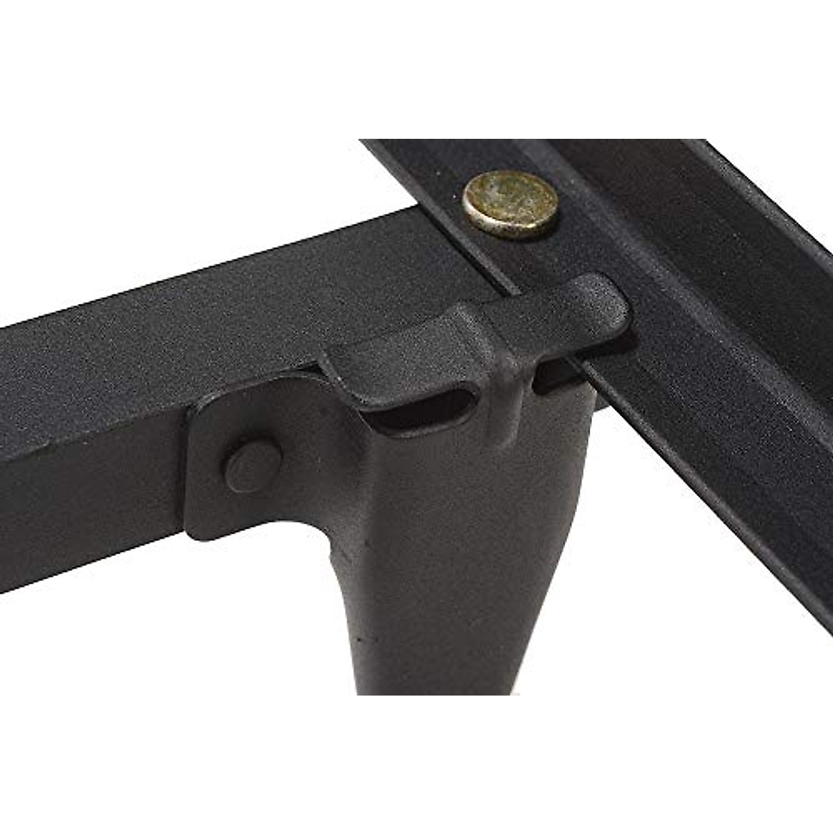 Heavy Duty 6-Leg Adjustable Universal Twin/Full/Queen/King Metal Bed Frame with Double Center Support Rug Rollers & Locking Wheels