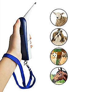 Aurynns Pet Thermometer Dog Thermometer, Fast Digital Veterinary Thermometer, Pet Thermometer for Dogs, Cats, Horse,Cattle, Pigs,Birds, Sheep.C/F Switchable (Blue)