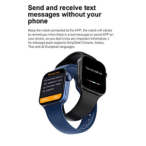 2022 New Iwo i8 Pro Max Smart Watch for Man Woman Sports Fitness GPS Digital Smartwatch for iOS Android Phones Call Pk Series 7 (Blue)