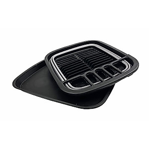 SAMMART 8L (2.11Gallons) Collapsible Dish Drainer with Drainer Board - Foldable Drying Rack Set - Portable Dinnerware Organizer - Space Saving Kitchen Storage Tray (Black/Alloy Grey)