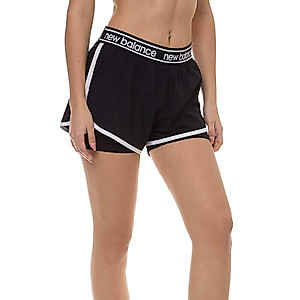 New Balance Women's Relentless 2 in 1 Short 20, Black, X-Small