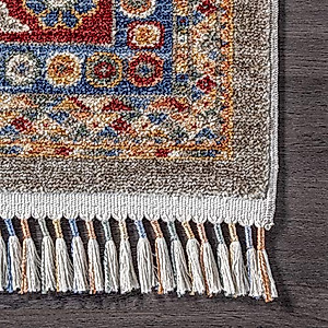 nuLOOM Romee Medallion Tasseled Runner Rug, 2' x 6', Beige