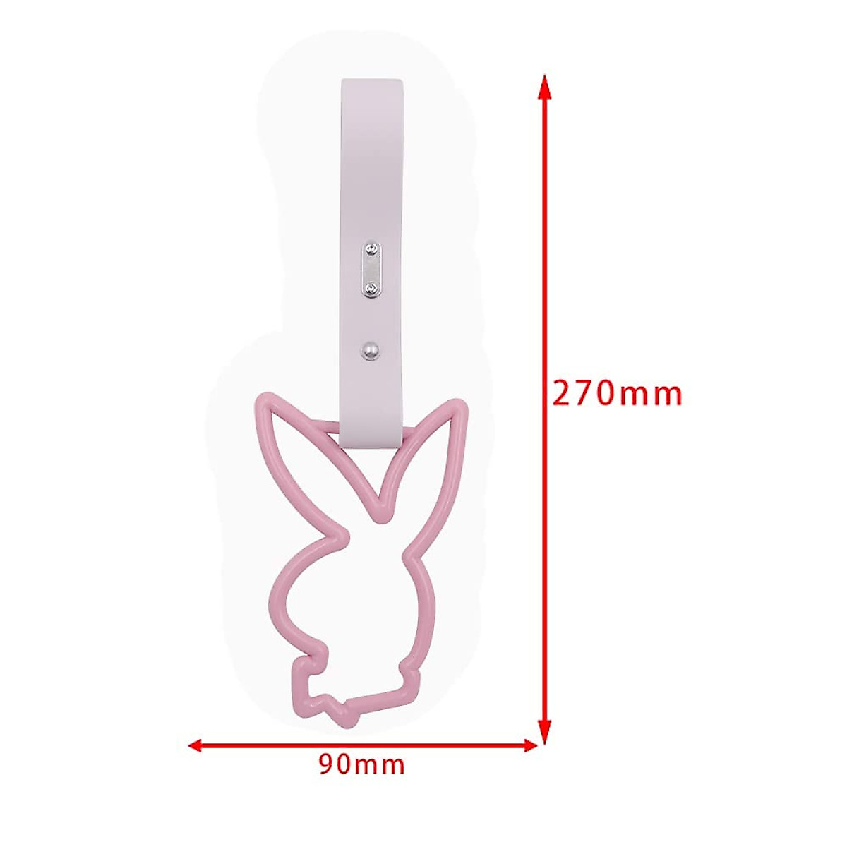 Playboy Bunny Shaped PINK JDM TSURIKAWA Subway Bus Handle Strap Charm Drift
