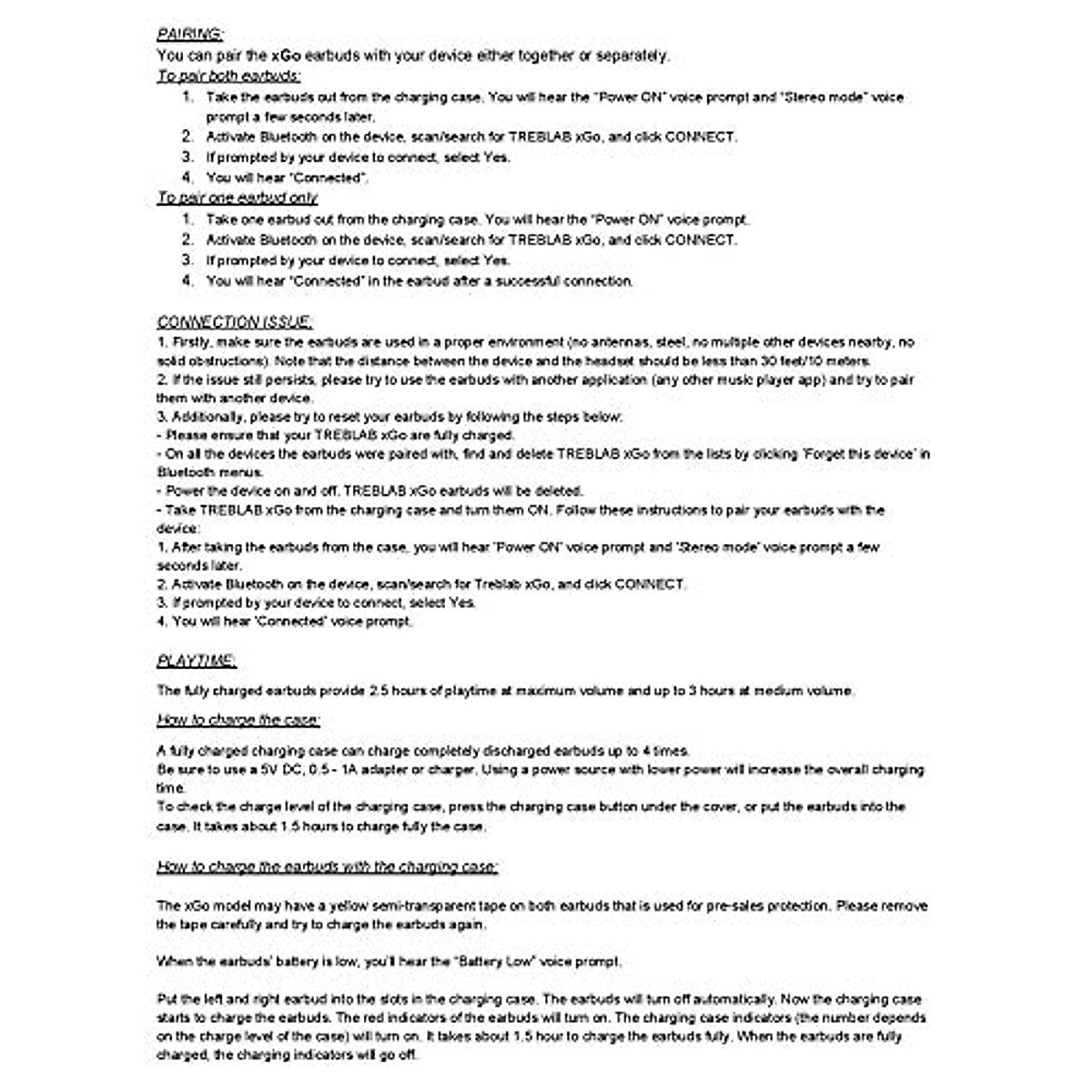 TREBLAB xGo - Top True Wireless Earbud - HD Sound, Ultra Lightweight, Steady Connection, Best Bluetooth 5.0 Headphones for Sports & Running, Waterproof Earphones, Noise Cancelling Microphone (Renewed)