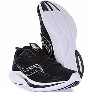 Saucony Women's Kinvara 13 Running Shoe, Black/Silver, 8