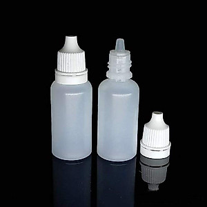 Twdrer 80PCS 10ml Empty Plastic Squeezable Eye Liquid Dropper Bottles with Caps,Refillable Ldpe Plugs Essential Oil Bottle Container