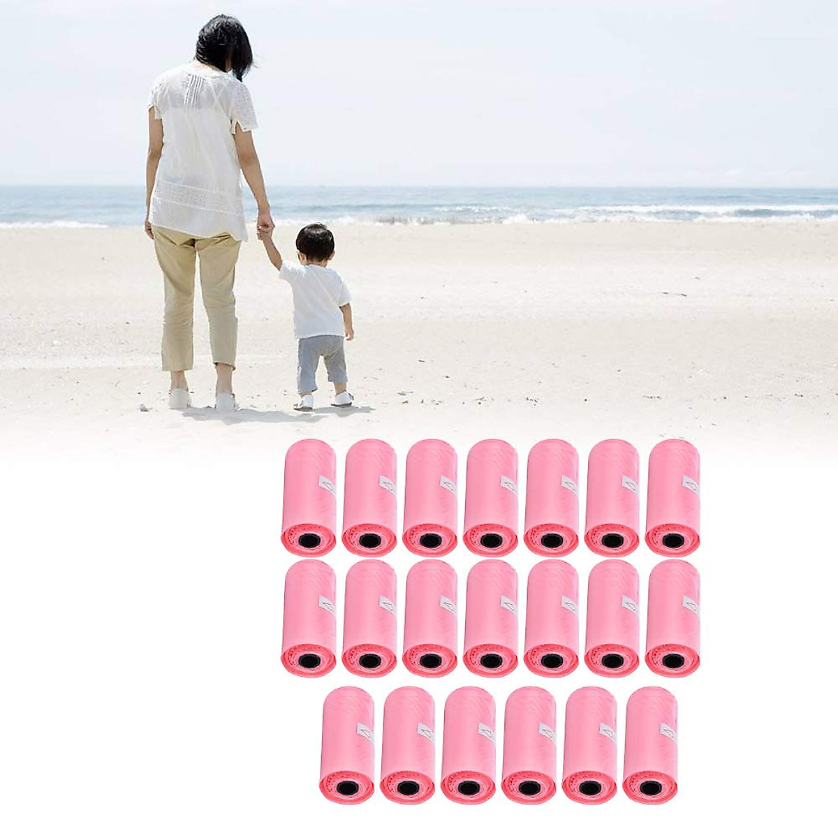 20 Rolls Diaper Bags, 28 x 17 x 2 cm Diaper Bag Waste Pick Up Bag for Newborn, Helpful Baby Item,