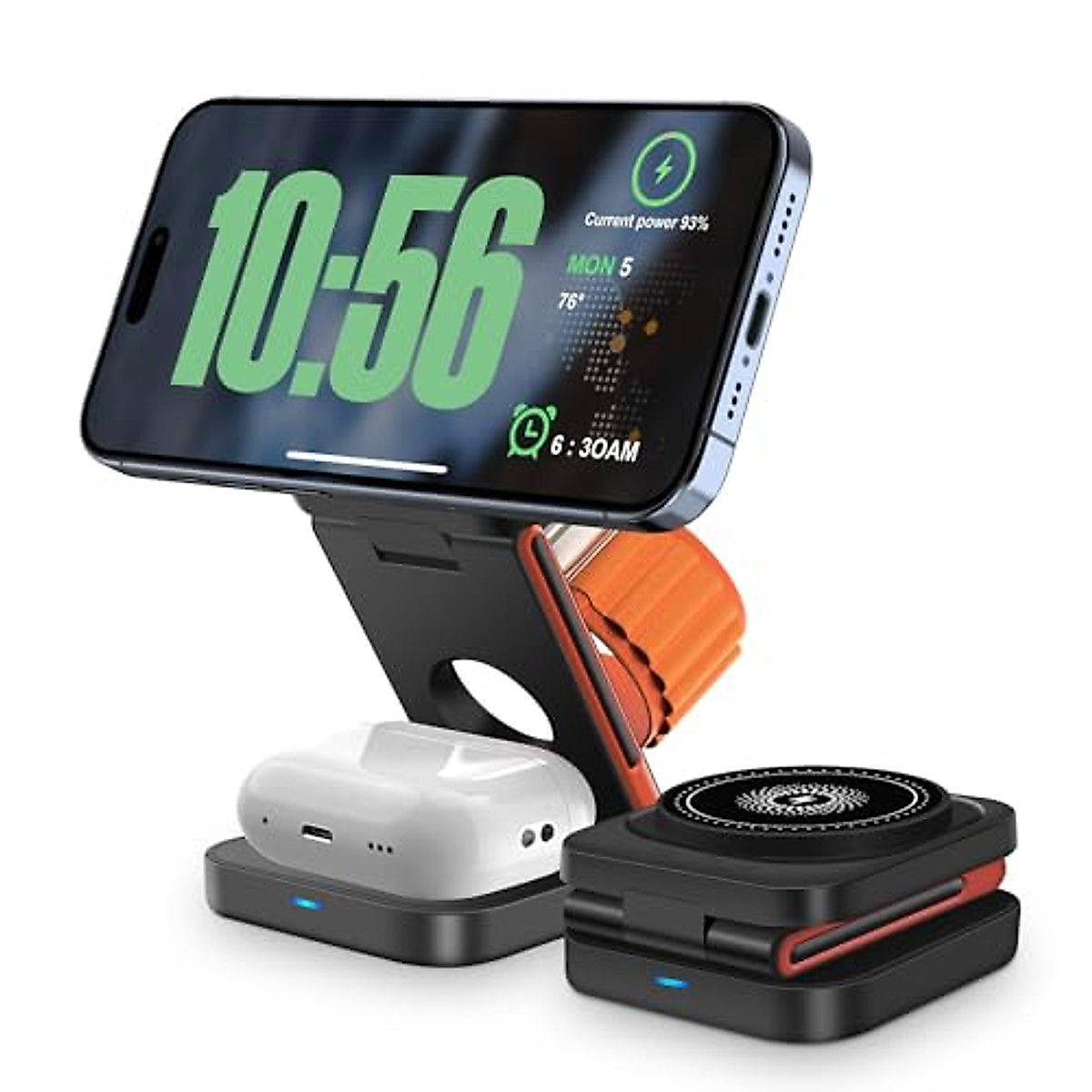 BUBEYYIE Fast Wireless Charger 10W Charging Stand Compatible with iPhone 14 13 12 11 Pro XR XS X 8 Plus Samsung Galaxy S22 S21 20 S10 Note 20 10 Google LG and Other Cell Phones (Black)