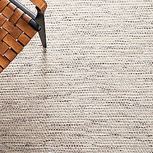 Safavieh Vermont Collection Area Rug - 9' x 12', Beige & Ivory, Handmade Wool, Ideal for High Traffic Areas in Living Room, Bedroom (VRM807B)