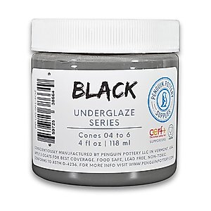 Penguin Pottery White Underglaze for Ceramics - Ceramics Underglaze Cone 04 - Cone 6 - Pottery Underglaze Paint Colors for Clay, Bisque - Under Glaze for Pottery Low Fire - Mid Fire (4 fl oz | 118 ml)
