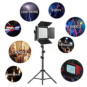 GVM RGB LED Video Light with Lighting Kits, 680RS 50W Led Panel Light with Bluetooth Control, 2 Packs Photography Lighting for YouTube Studio, Video Shooting, Gaming, Streaming, Conference