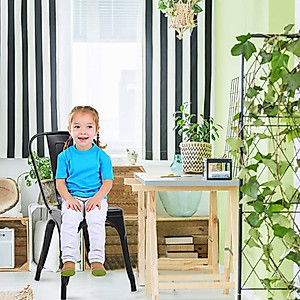 Metal Dining Chairs Set of 4 Outdoor Indoor Restaurant Cafe Tolix Bistro Kitchen Farmhouse Chairs with Back, Stackable Industrial Metal Chairs Hold Up to 330lbs, Black