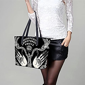 YongColer Goth Gothic Tote Bag, Witch Big Purse Shoulder Handbag for Women, Gothic Black Design 2