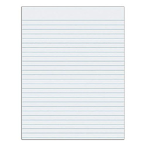 Pacon Composition Paper, 8.5 X 11, Wide/legal Rule, 500/pack,White