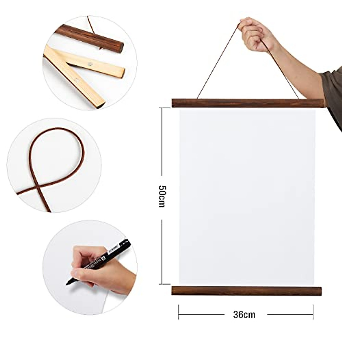 AW BRIDAL Wedding Bachelorette Party Decorations For Reception∣Wedding Guest Book Alternative Bridal Shower/Birthday/Baby Shower Sign In Guest Book∣Blank Magnetic Poster Hanger Frame 14×20 with Pen