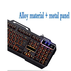 Wyyggnb Gaming Keyboard Computer USB Interface Wired Mechanical Feel Keyboard, Computer Esports Game Keyboard