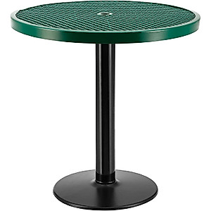 Global Industrial 36" Round Outdoor Counter Height Table with Pedestal Base, 36" H, Green
