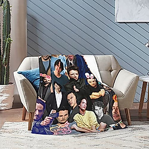 Blanket Keanu Reeves Soft and Comfortable Warm Fleece Blanket for Sofa,Office Bed car Camp Couch Cozy Plush Throw Blankets Beach Blankets
