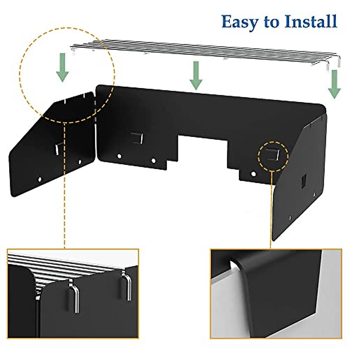 Upgraded Griddle Wind Screen for Blackstone Griddles 22 Inch, Wind Guard and Warming Rack Replacement Parts for Blackstone Griddle Accessories