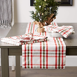 DII Jolly Christmas Tree Collection Holiday Table & Kitchen Décor, Tablecloth, 70" Round, Christmas Plaid