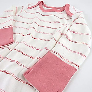 HonestBaby unisex baby 2-pack Organic Cotton Sleeper Nightgown, Meadow Floral Pink Blush, 0-6 Months US