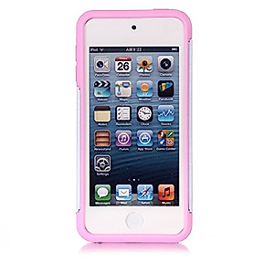 Apple iPod Touch 5,6th Case, iPod 7th Generation Case, Rainbow Unicorn Pattern Shockproof Studded Rhinestone Crystal Bling Hybrid Case Silicone Protective Armor for Apple iPod Touch 5 6th Generation
