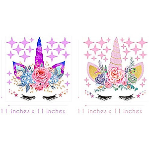 Mozamy Creative Unicorn Wall Decals Girls Wall Decals Nursery Wall Decor Girls Bedroom Decals Peel and Stick Wall Decals