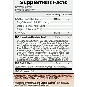 Garden of Life Raw Coq10, 60 CT