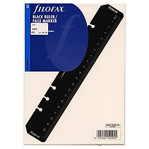 Filofax A5 Ruler Page Marker Black