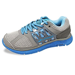 I-RUNNER Woman Eliza Grey/Blue Leather/Mesh 9.5 X-Wide (2E) US