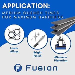 Quenching Oil for Heat Treating Knife Steel | Retains Bright Finish | Deep & Uniform Hardening | Fusion Quench 10 (1 Gallon)