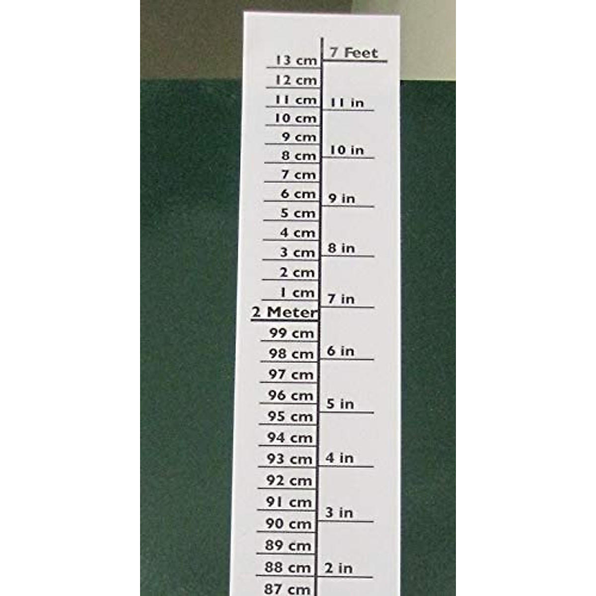 Best Growth Chart Decal 0 to 7 feet DIY Peel and Stick Black & White Backdrop Height Ruler on Wall, Door, Anywhere for Infants Kids Children and Young Adults to Measure cm and inches
