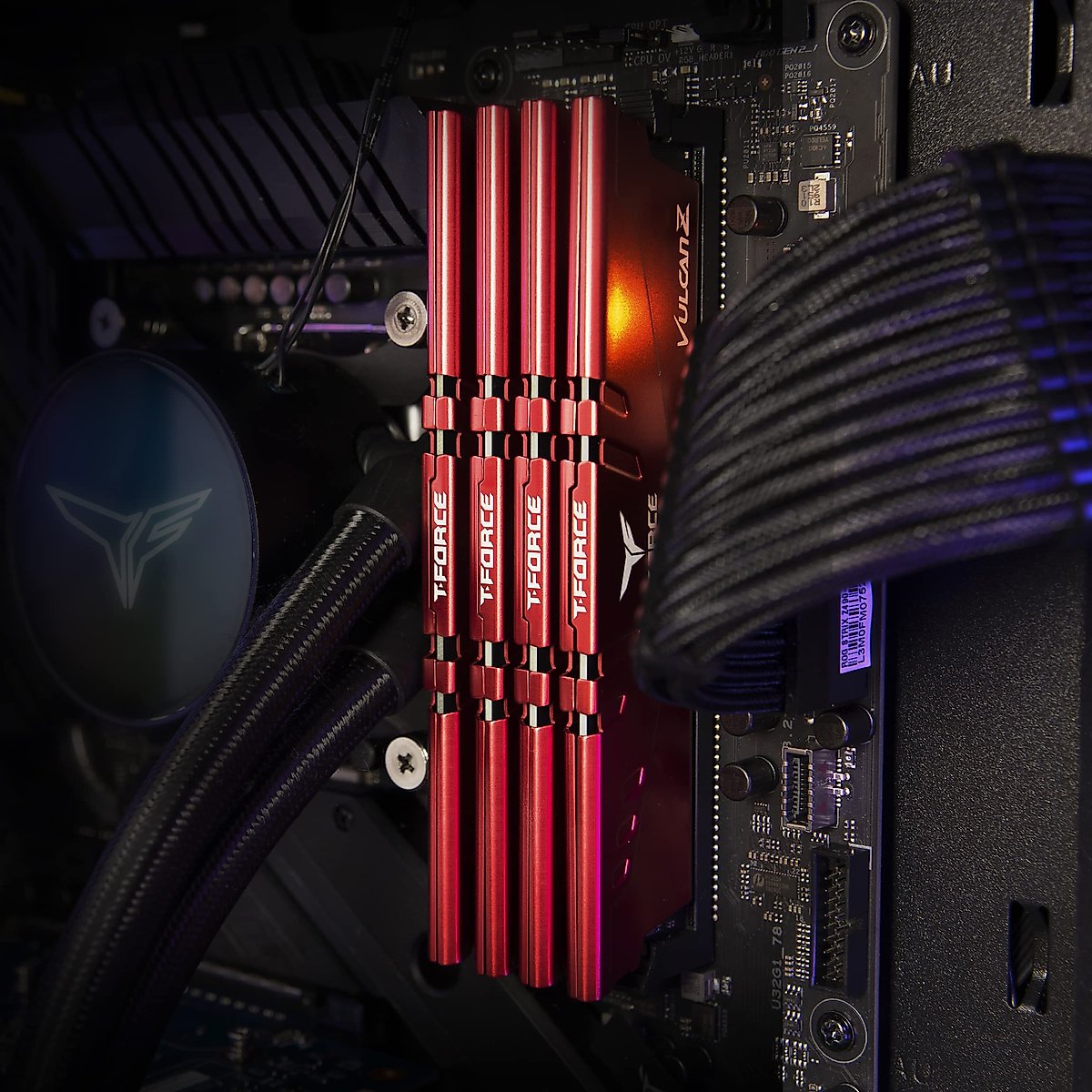 TEAMGROUP T-Force Vulcan Z DDR4 16GB Kit (2x8GB) 3200MHz (PC4-25600) CL16 Desktop Memory Module Ram Red TLZRD416G3200HC16FDC01