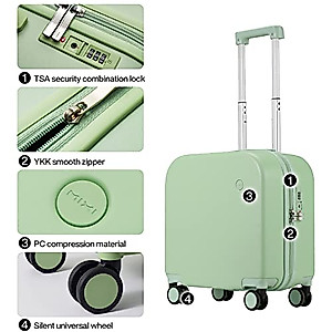 Carry on Luggage, Mixi Suitcase Spinner Wheels Luggage Hardshell Lightweight Rolling Suitcases PC with Cover & TSA Lock for Business Travel