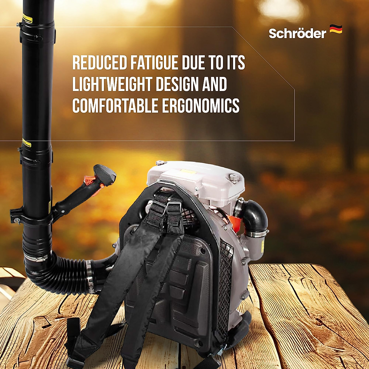 Schröder Backpack Leaf Blower - Backpack Blower - Gas Leaf Blower - SR-6400L - 3.7 HP Engine