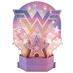 Hallmark Wonder Woman Paper Wonder Pop Up Musical Birthday Card (Plays Wonder Woman Theme)