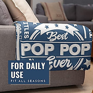 INNObeta Pop Pop Gifts, Gifts for Grandpa, Throw Blanket for Grandfather, Presents from Granddaughters Grandsons for Christmas, Birthday, Father's Day - 50" x 65" Pop Pop