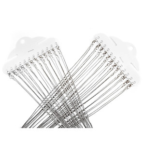 24pcs 18 Inch 925 Silver Plated 1.2mm DIY Snake Chain Charms Link Necklace with Lobster Clasps for Jewelry Making