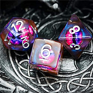 Demon Eye Dragon Eye Dice 7-Dice Set Resin Dungeons and Dragons Dice
