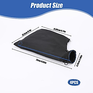 4Pcs Black Dust Collection Bag for Miter Saw Table Saw Miter Saw Dust Bag Black Dust Collection Bag 255 Model with Zipper and Wired Adjustable Stand Dust Bag or Miter Saw, Tank Belt Sander, Edge Plane