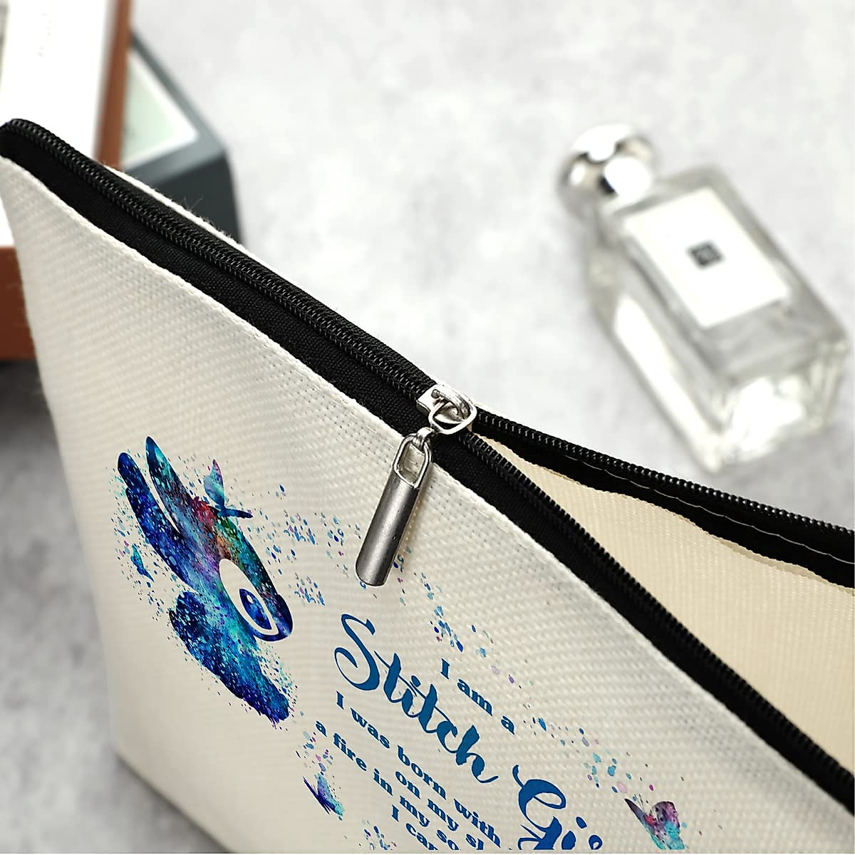 Decohim Cute A Girl Makeup Bag Cosmetic Bag Funny Cartoon Merchandise Decor Stuff TV Show Hawaiian Friendship Gifts for Fans Teenage Girls Sister Daughter Friends Nurse Birthday Graduation Friendship