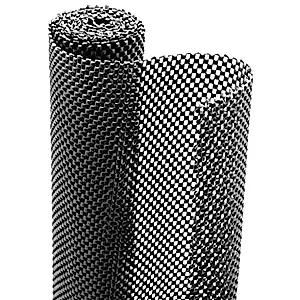 Smart Design Premium Grip Shelf Liner - 18 Inch x 8 Feet - Non Adhesive, Strong Grip Bottom, Easy Clean Kitchen Drawer, Cabinet, Cupboard Dresser Protector Cover, Non Slip Rubber Mat - Black